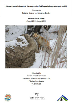 Climate Change indicators in the region using Red Fox as indicator ...